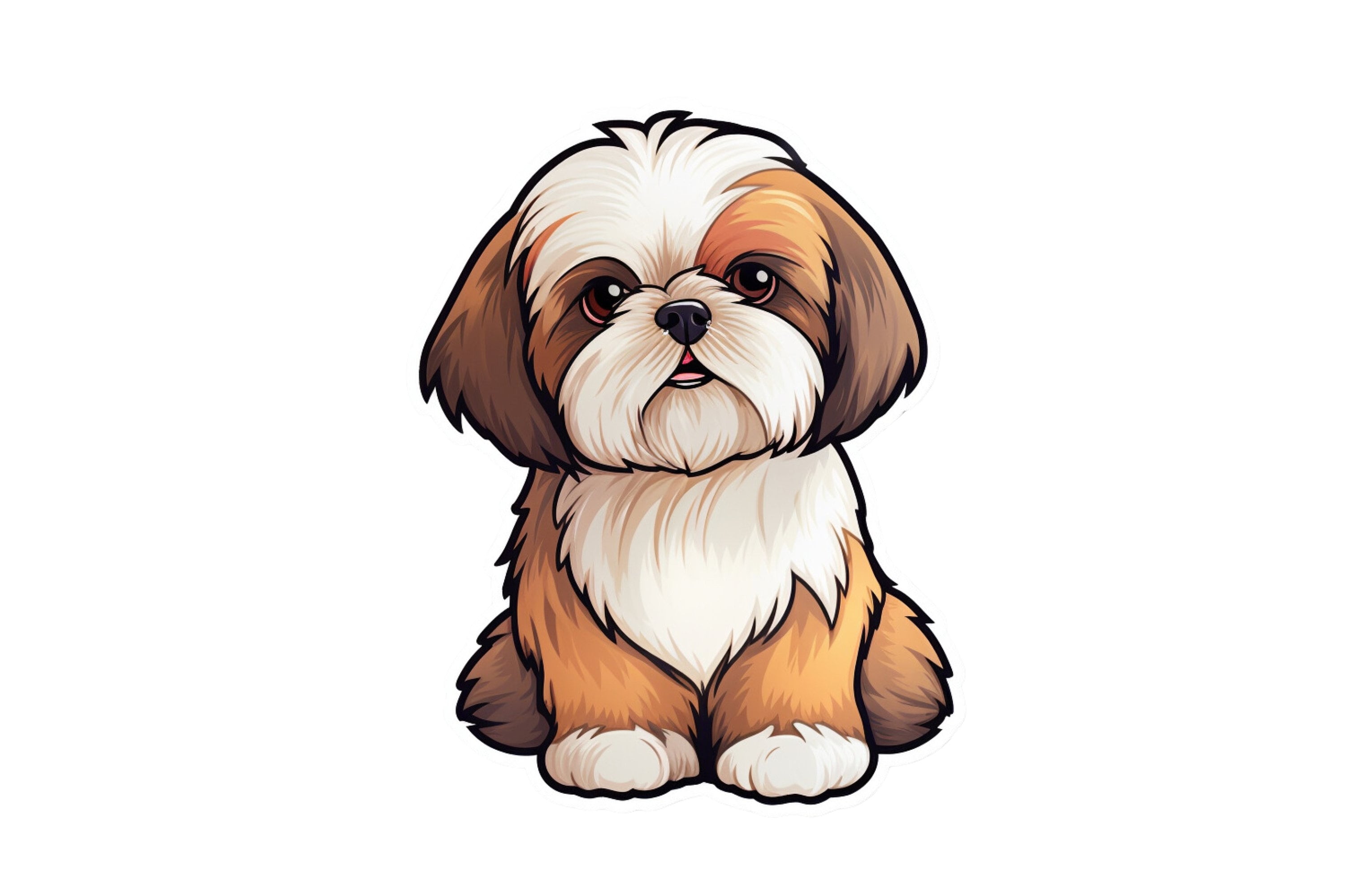 Shih-tzu Vinyl Waterproof Sticker - Etsy