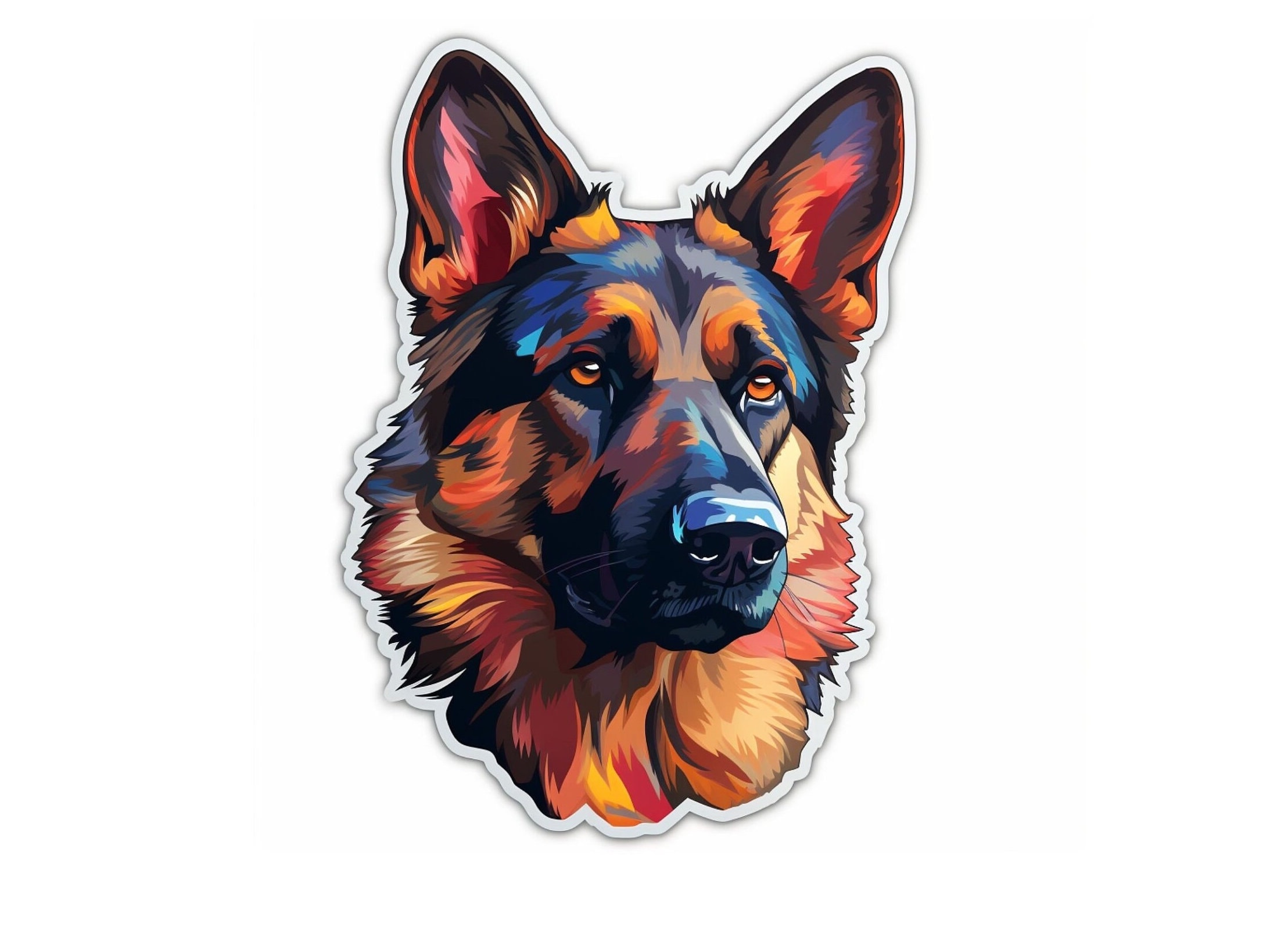 German Shepherd Vinyl Waterproof Sticker - Etsy