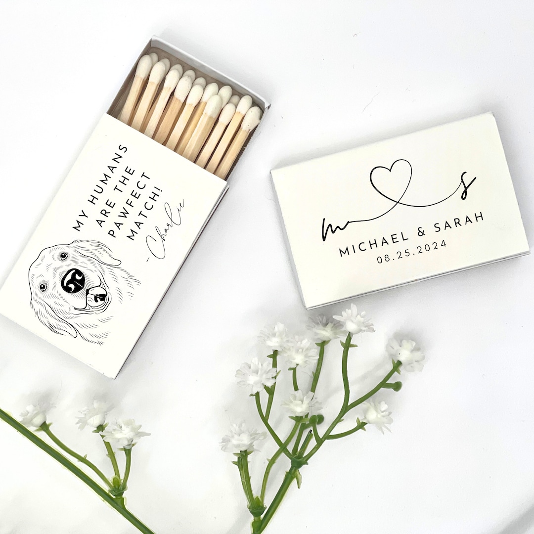 Custom Pet Matchboxes, Wedding Favor Matches, Wedding Decor ...