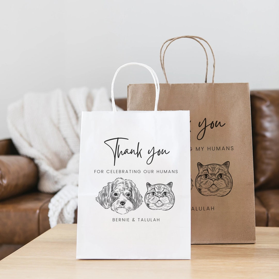 Custom Pet Guest Welcome Bag, Dog Wedding Hotel Bag, Custom Pet Wedding ...
