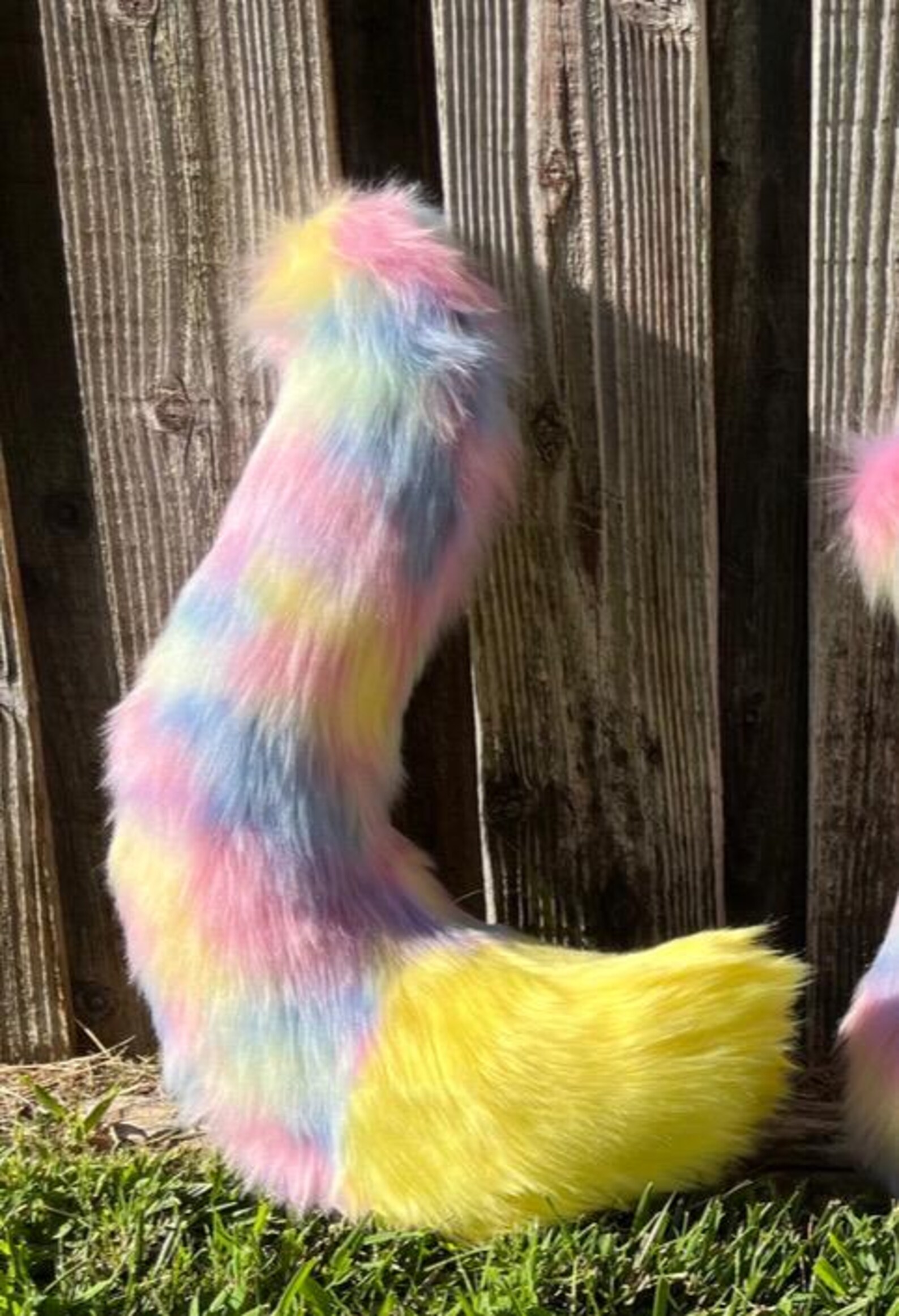 Rainbow Cotton Candy Fursuit Tails - Etsy