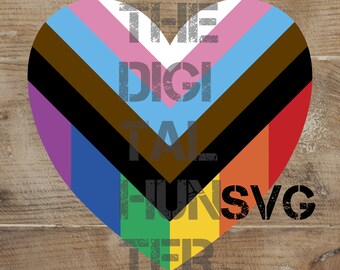 PROGRESS FLAG FIST Svg Png Jpg | Etsy