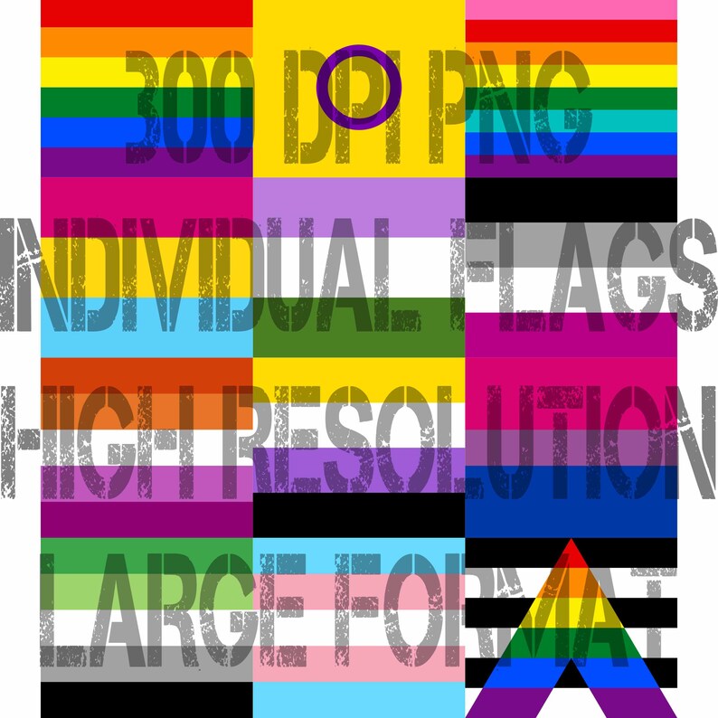 SEXUAL IDENTITY FLAGS Png, Digital Download, Printable - Etsy