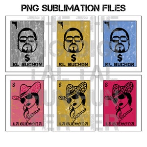 BUCHON Y BUCHONA SVG, Vector File, Mexican Loteria Cards, Png ...