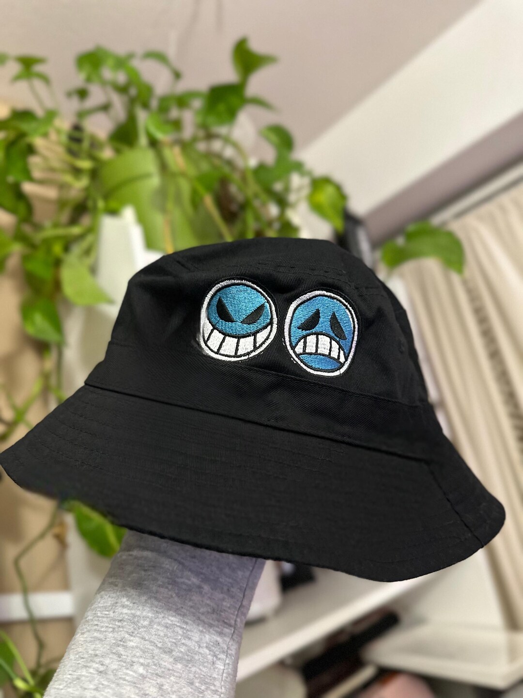 Ace Smileys Embroidered Bucket Hat Custom One Piece Inspired Streetwear ...