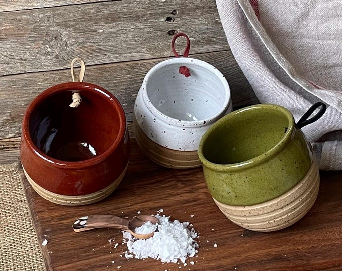 Handmade Salt Pig, Ceramic Salt Pig, Herb Container - Etsy