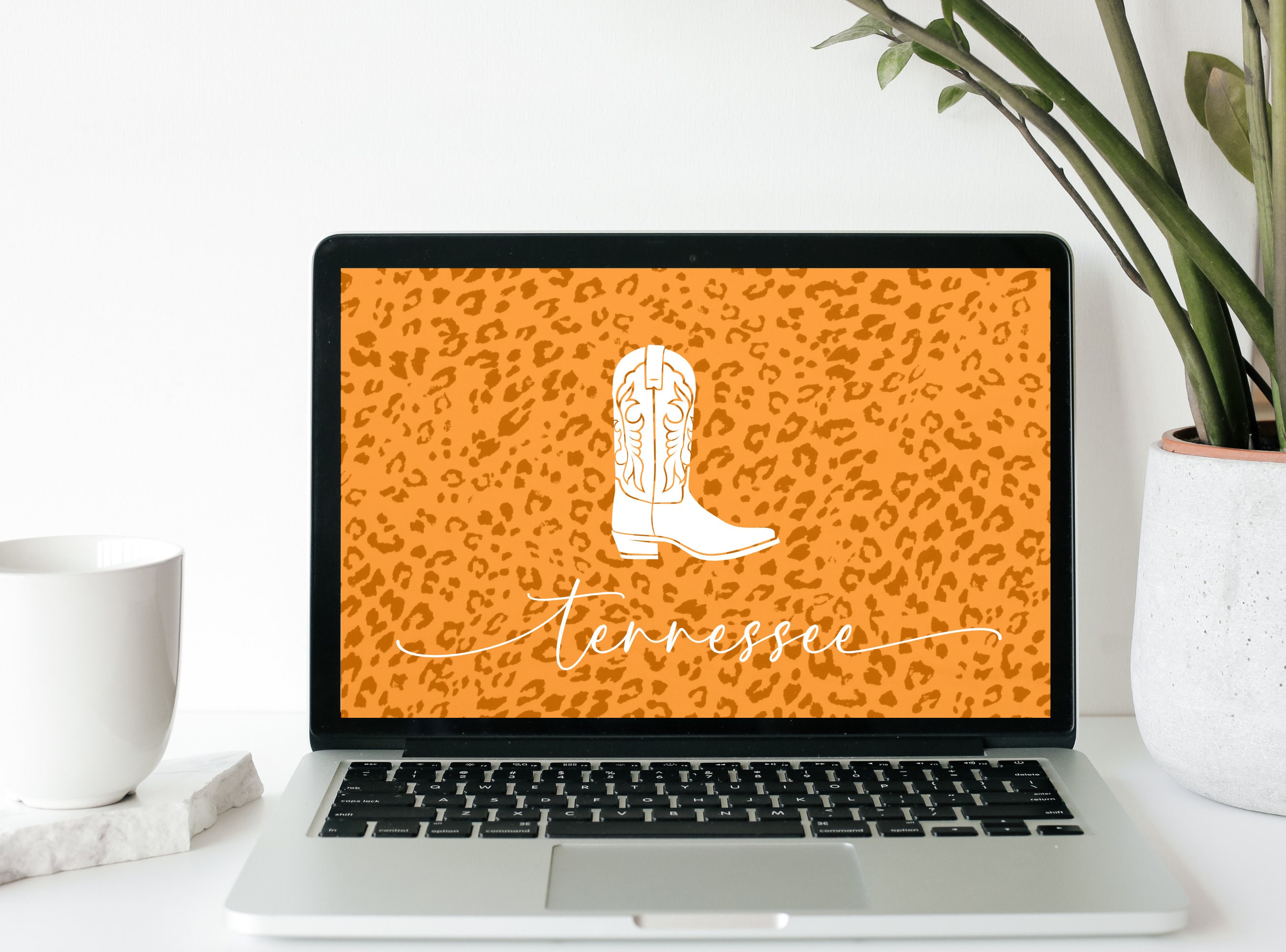 Tennessee Computer Wallpaper Background X2 - Leopard Print - Etsy