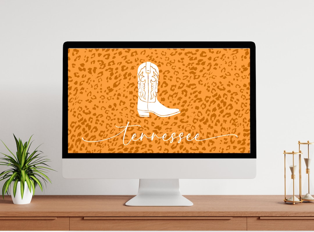 Tennessee Computer Wallpaper Background X2 - Leopard Print - Etsy