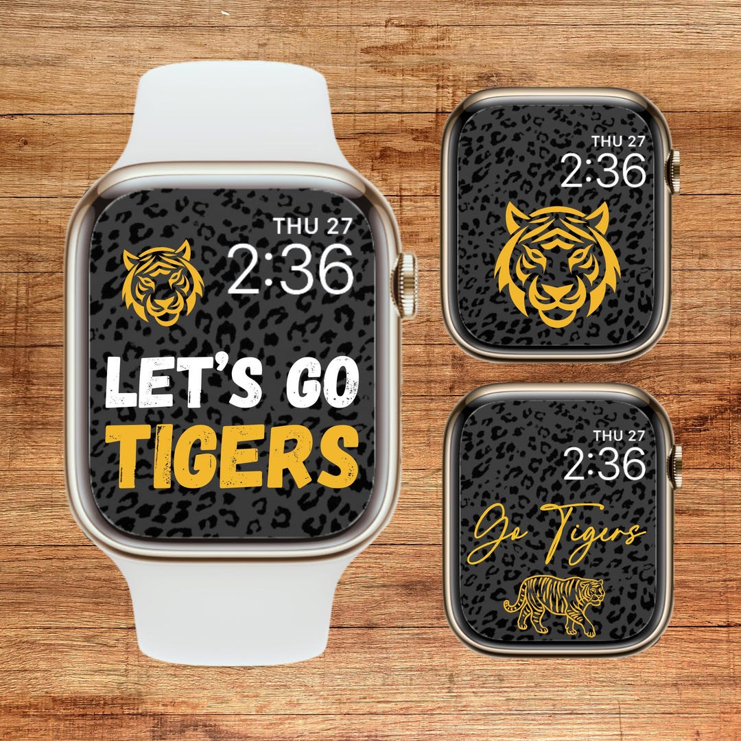 Tigers Watch Wallpaper for Gameday X 3, Black and Gold - Etsy
