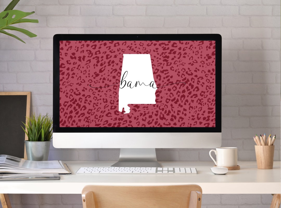 Alabama Computer Wallpaper Background X2 - Leopard Print - Etsy