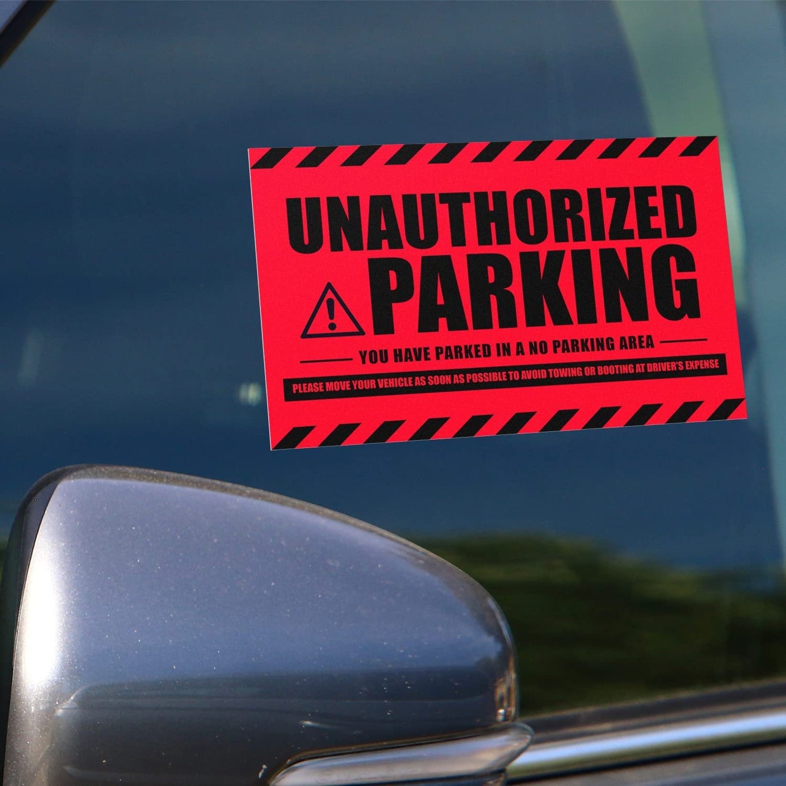 Parking Violation Stickers for Vehicles (red) 8"x5"- 100 Insanely ...