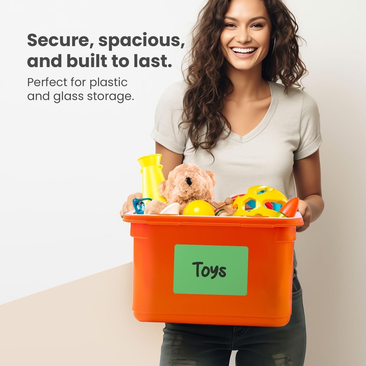 MESS Large Bin Labels for Storage Bins (50 6x4") Storage Bin Labels ...