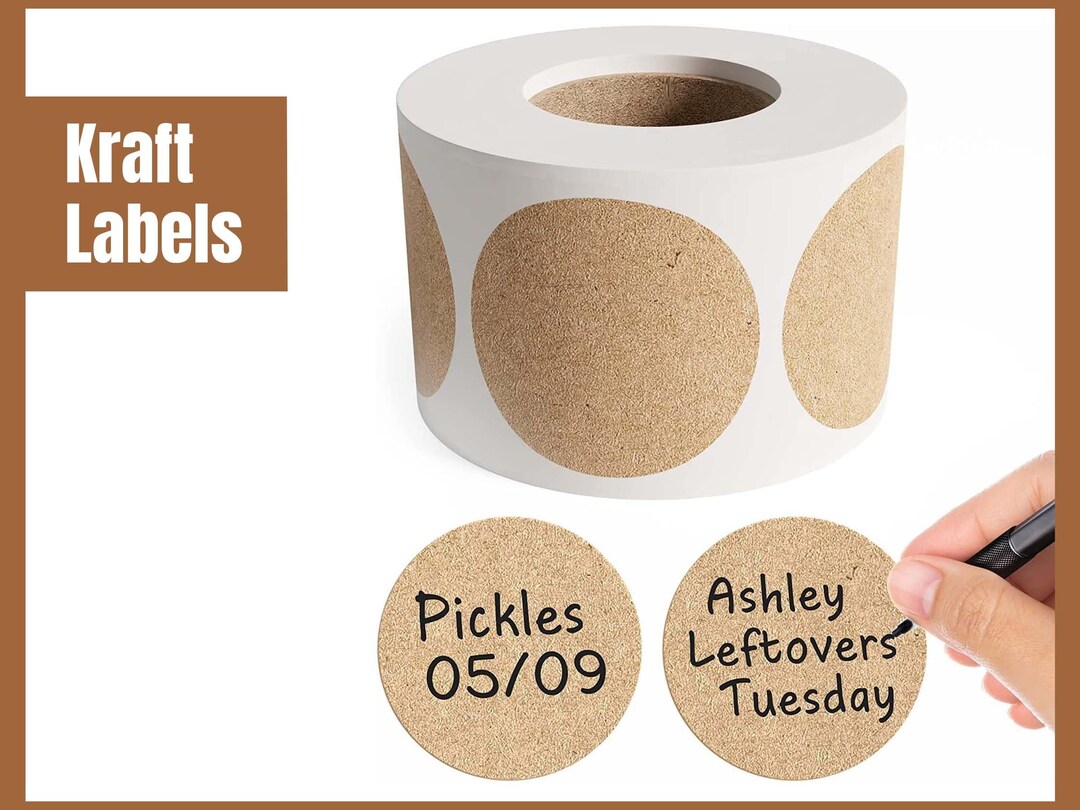 MESS Dissolvable Canning Labels for Jars – 200 Kraft Dissolvable Mason ...