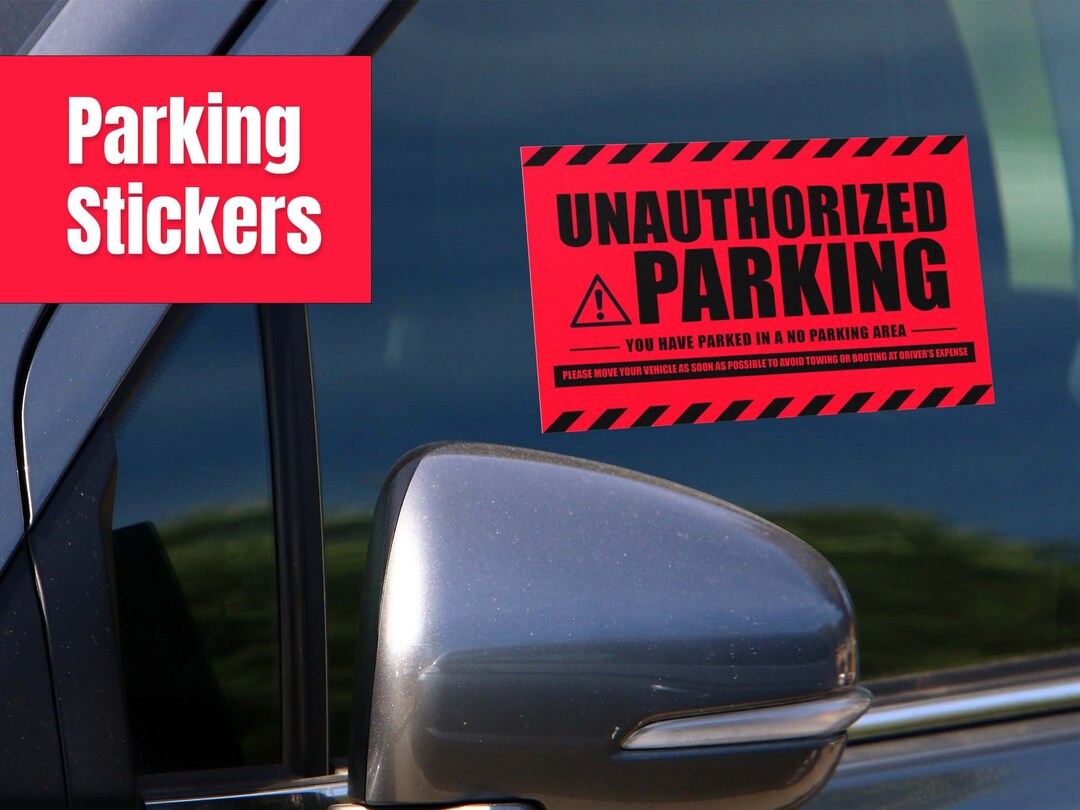 Parking Violation Stickers for Vehicles red 8x5 - Etsy