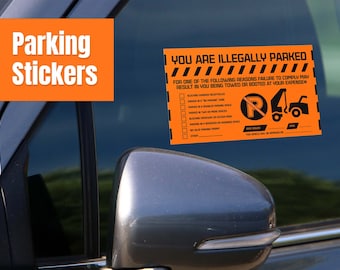 Parking Violation Stickers for Vehicles red 8x5 100 Insanely Sticky ...