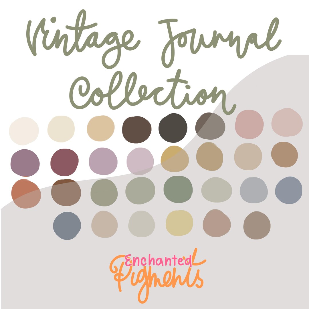 Vintage Journal Color Palette/ Procreate App / Swatches - Etsy