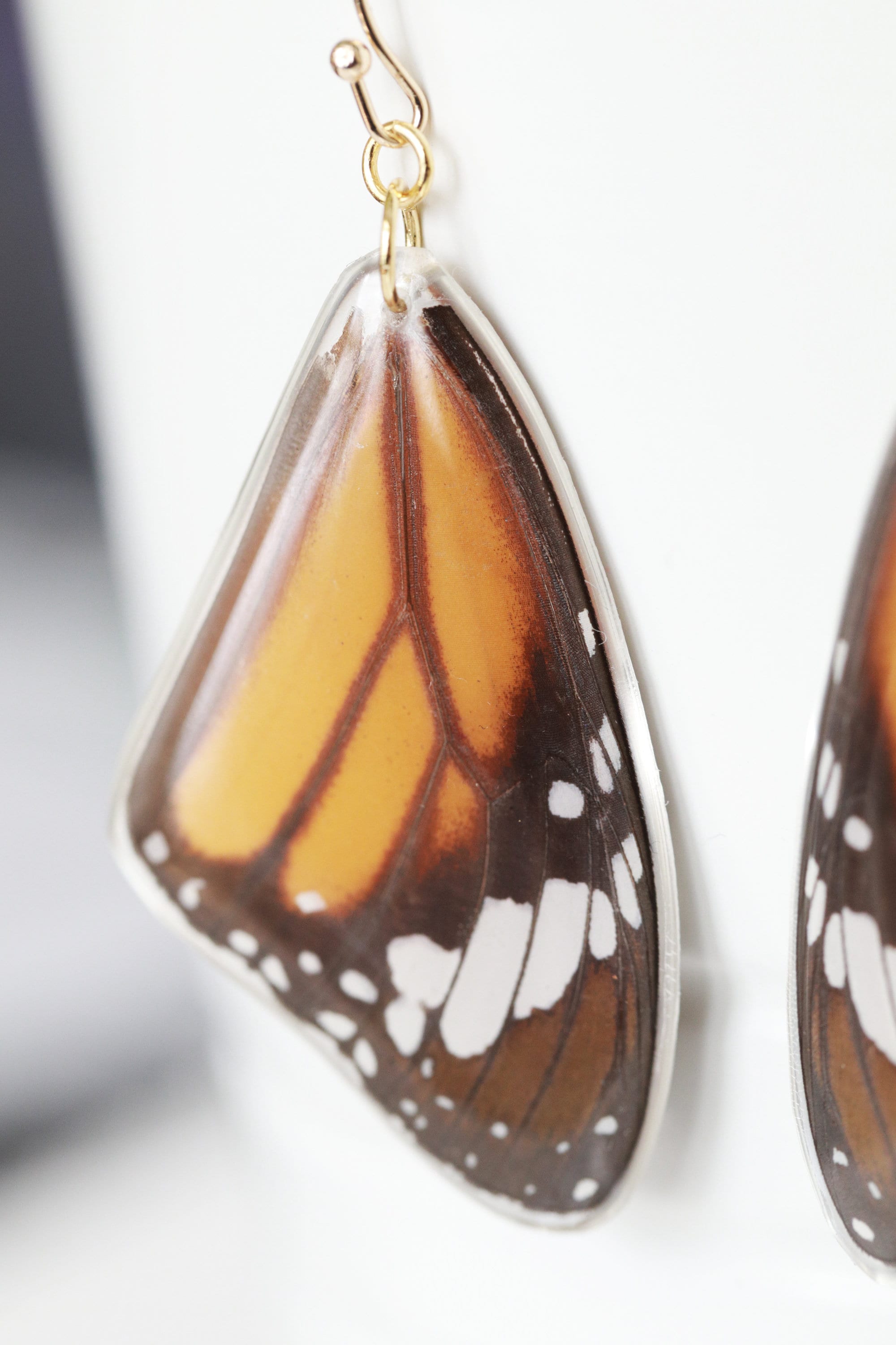 Handmade Real Monarch Butterfly Wings Dangle Earrings Fall - Etsy