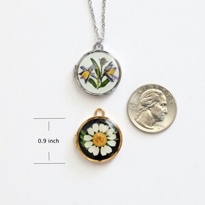 Handmade Circular Birth Flower Lockets Necklace| Locket With Photo ...