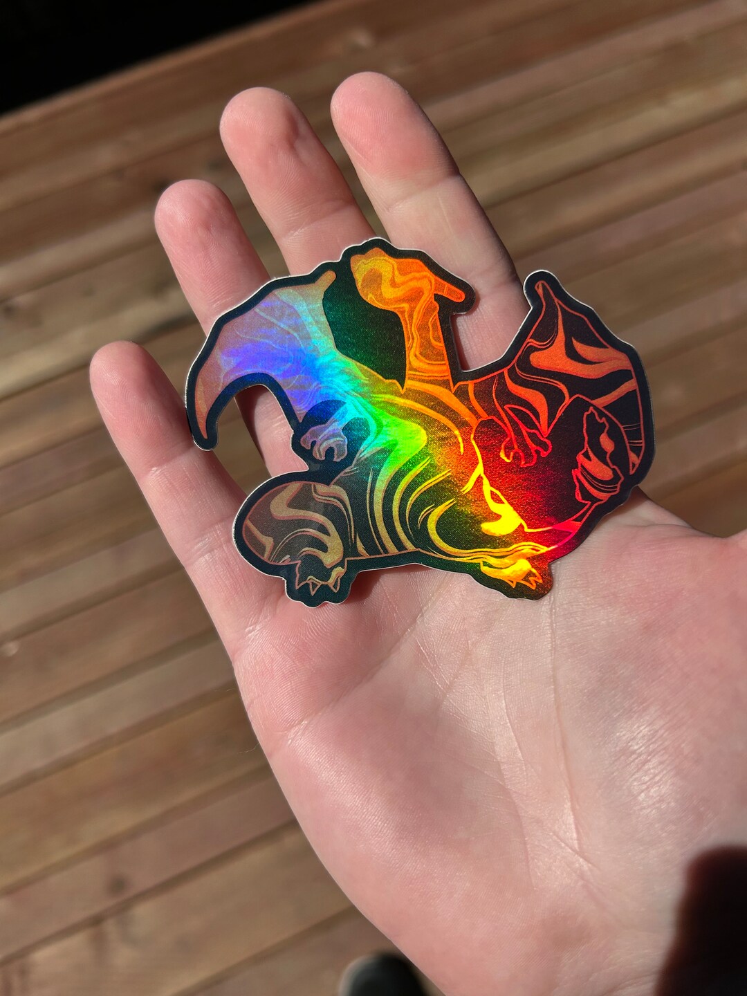 Zard Holo Fire Sticker - Etsy