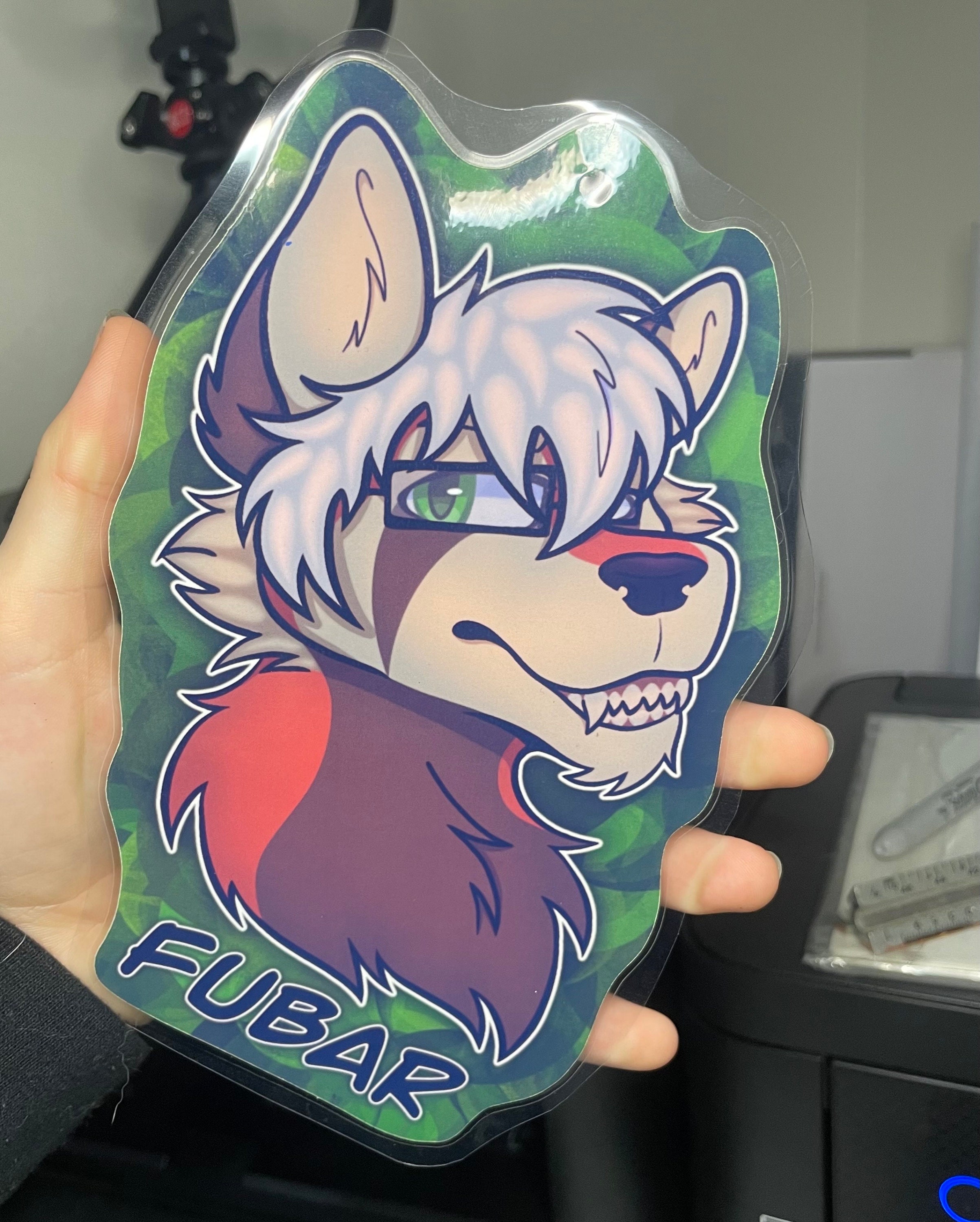 Custom Furry/fursona/fursuit Laminated Badge digital or Traditional ...