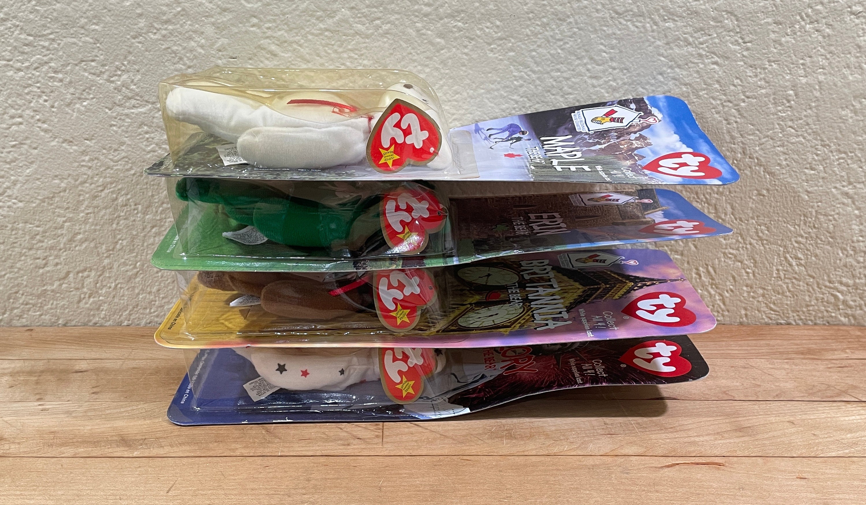 Mini Beanie Babies, Britannia, Erin, Glory, and Maple Set of 4 Mini ...