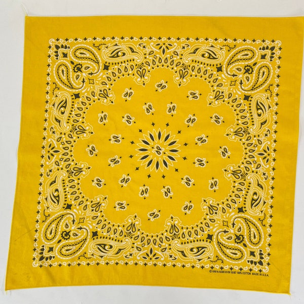 Yellow and Black Bandana - Etsy