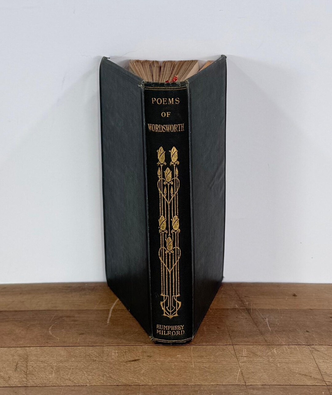 C 1920 Antique Book, Green Hard Cover Selected Poems of William ...