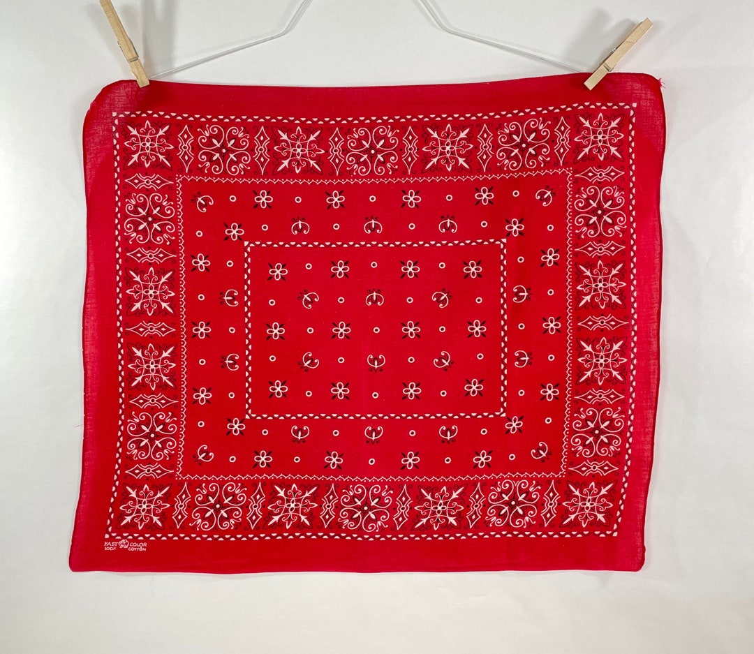 Red Bandana by Elephant All Cotton Fast Color Trunk up - Etsy