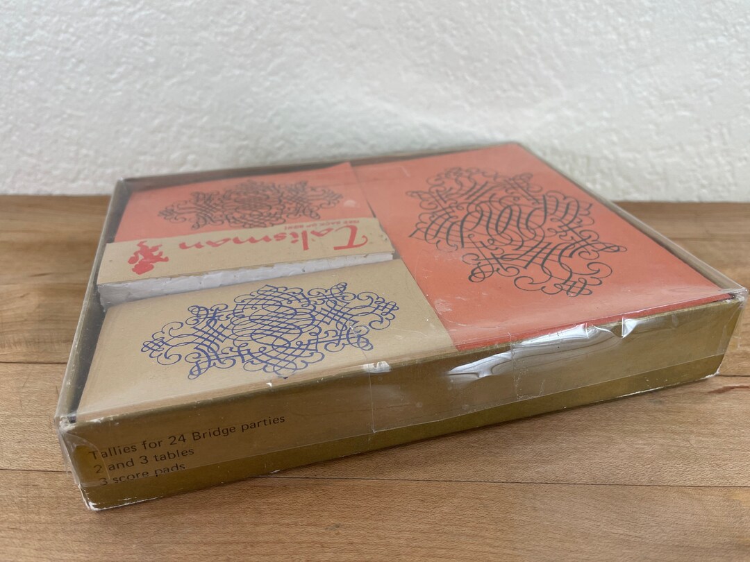 Bridge Tallies by Talisman, Bridge Score Pad Set up to 3 Tables - Etsy