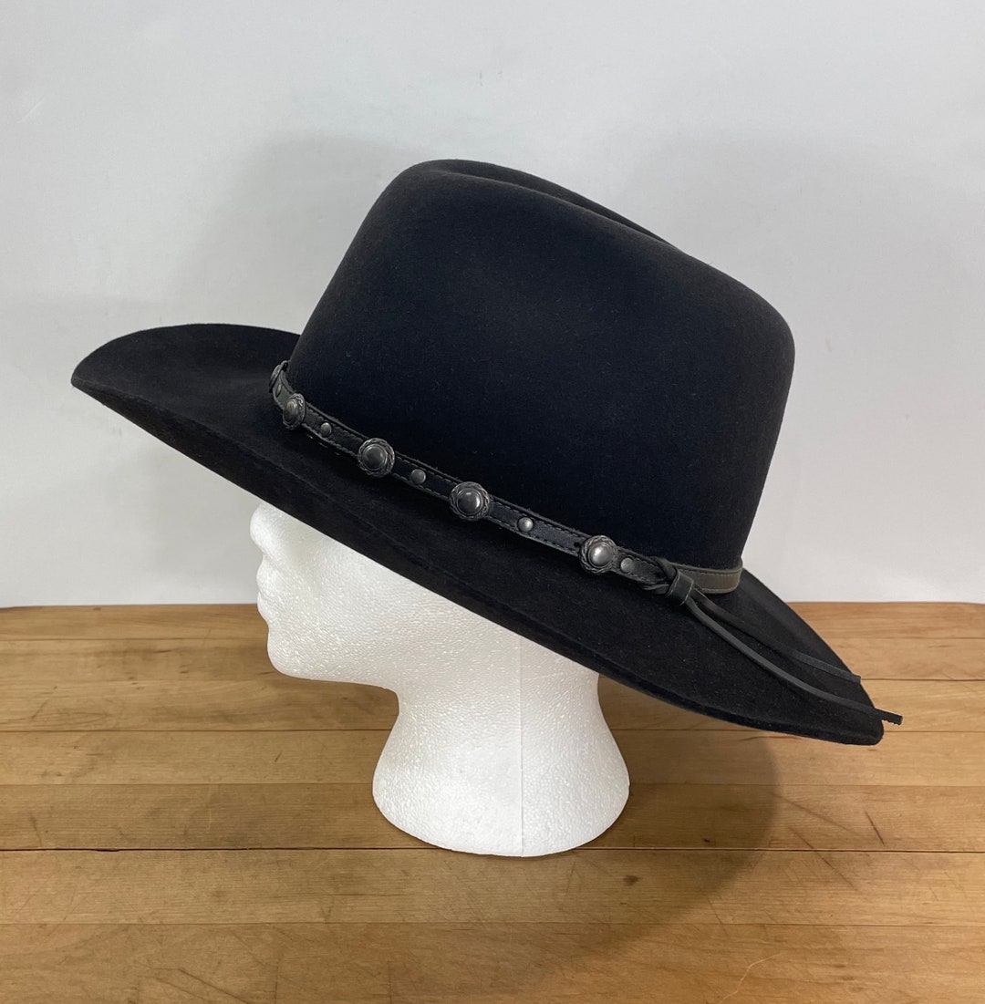 Black 5X Fur Felt Cowboy Hat by Beaver Brand Hats, US Hat Size 7 3/8 ...