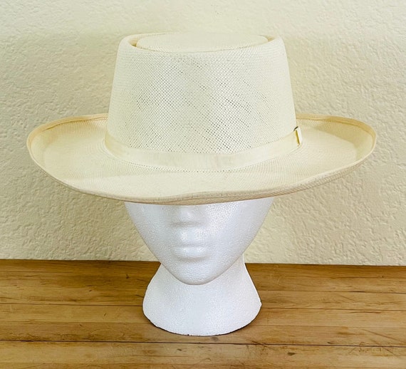 Straw Hat by Resistol, Shantung Panama Natural/Ivory … - Gem Straw Hat by Resistol, Shantung Panama Natural/Ivory … - Gem