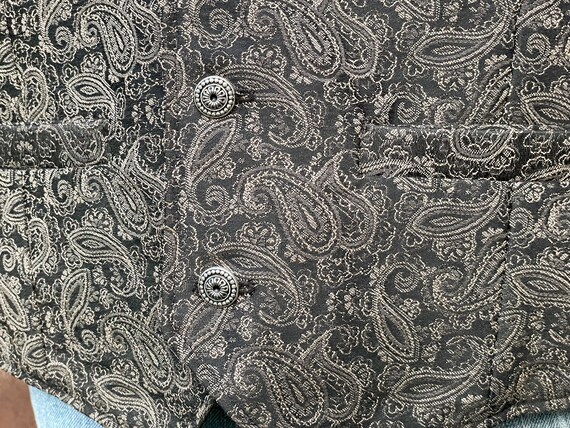 Black Paisley Vest by WAH-Maker USA, Frontier Clothin… - Gem