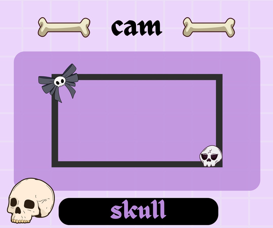 Spooky Skull Cam Frame | Stream Camera Frame | Spooky | Halloween ...