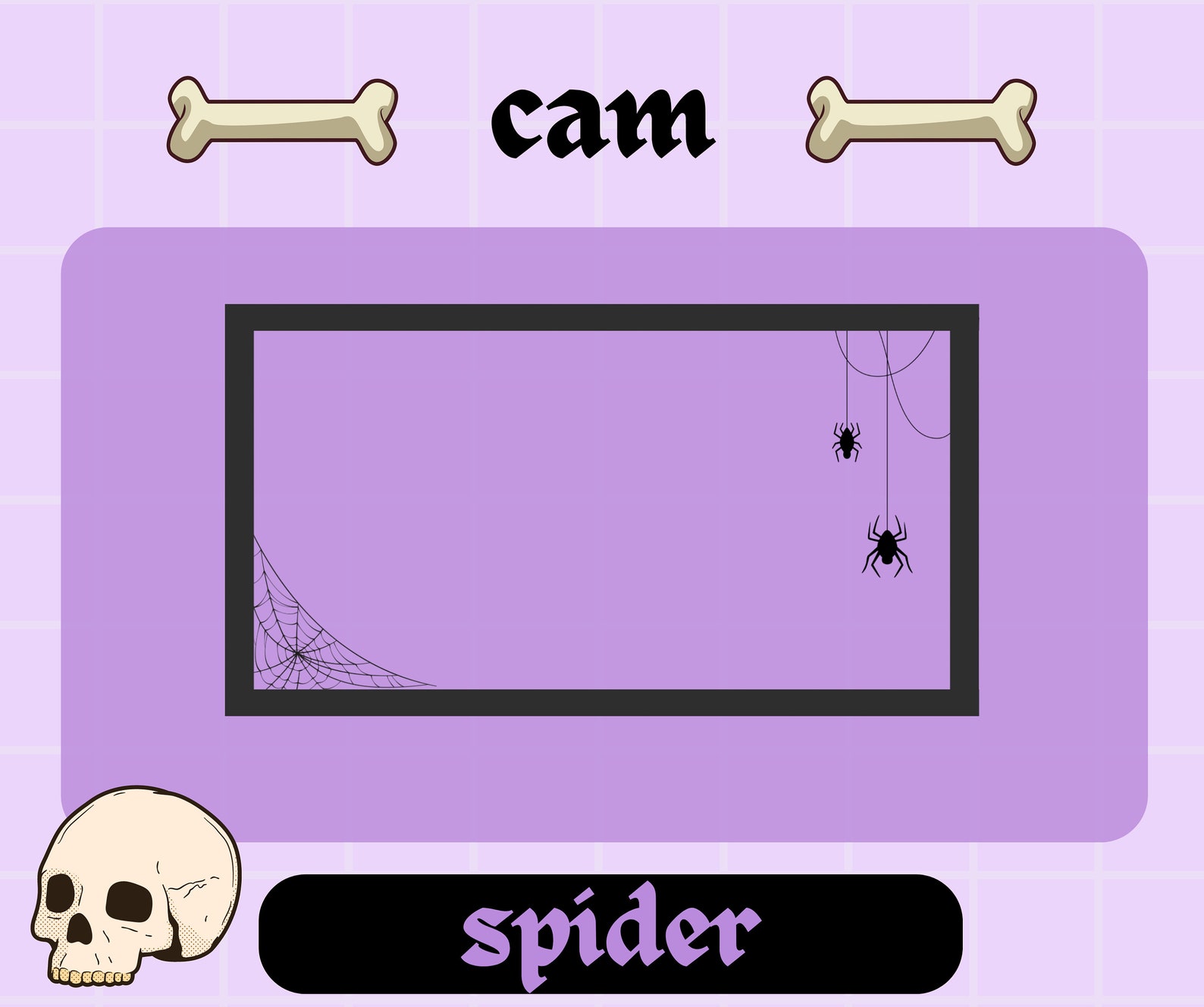 Spooky Spider Cam Frame | Stream Camera Frame | Spooky | Halloween ...