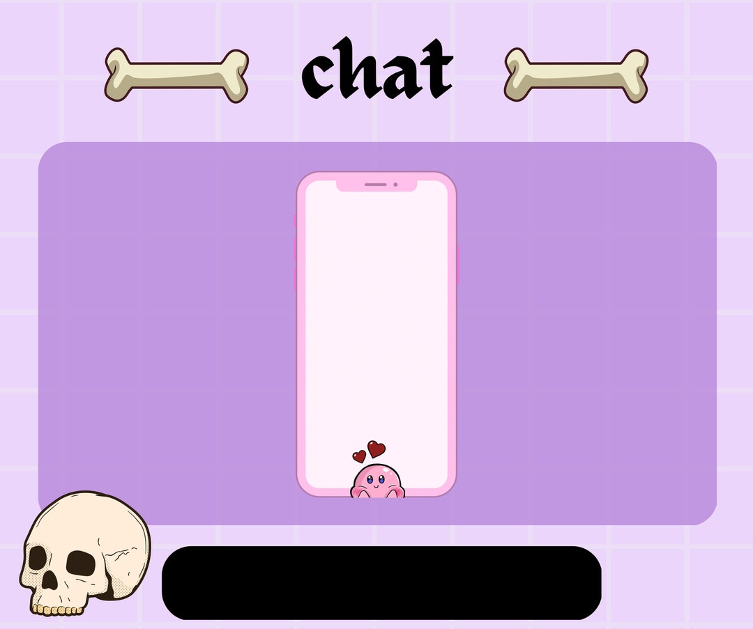 Cute Kirby Phone Chat Box for Twitch Youtube Chatbox Cute Overlay - Etsy