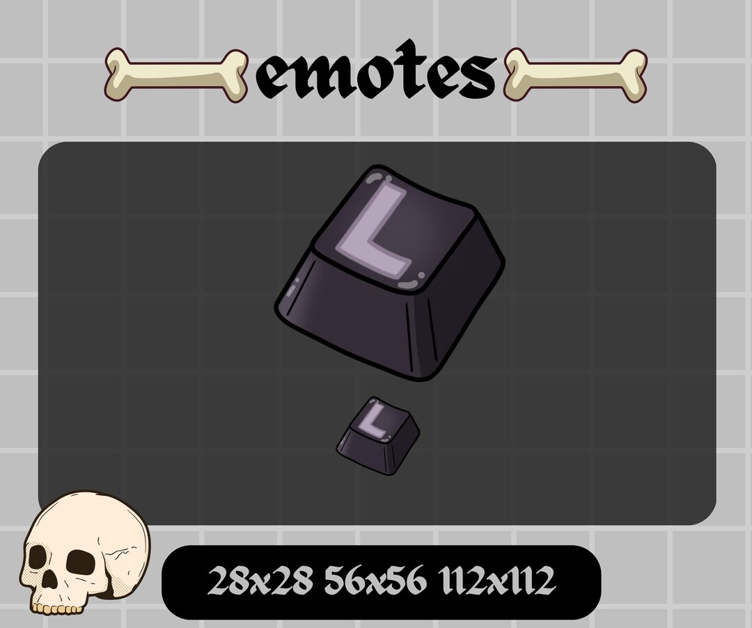 L Key Twitch and Discord Emote L Emote Meme for Streaming - Etsy