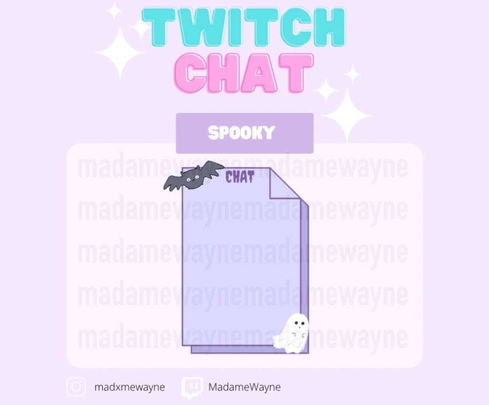Spooky Chat Box for Twitch Live Stream Chat Box, Halloween, Cute - Etsy