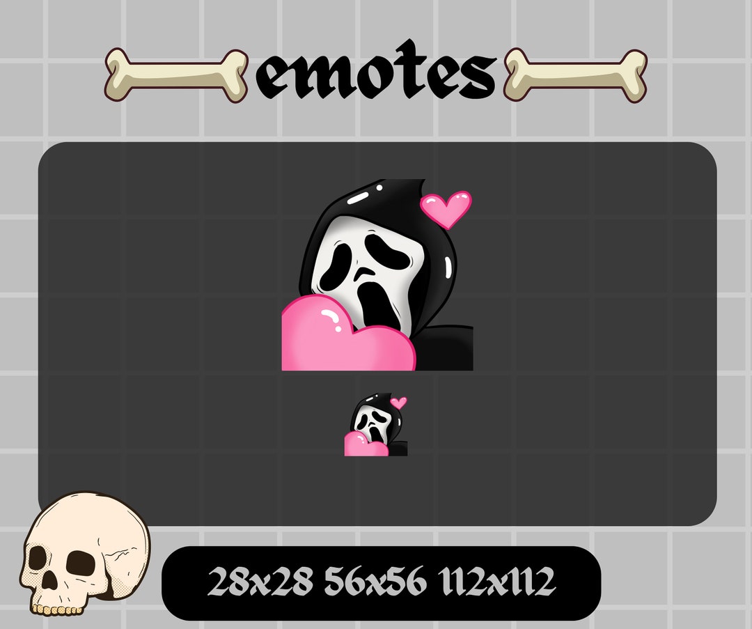 Spooky Scream Love Emote Dead by Daylight Twitch Emote Streaming Goth ...