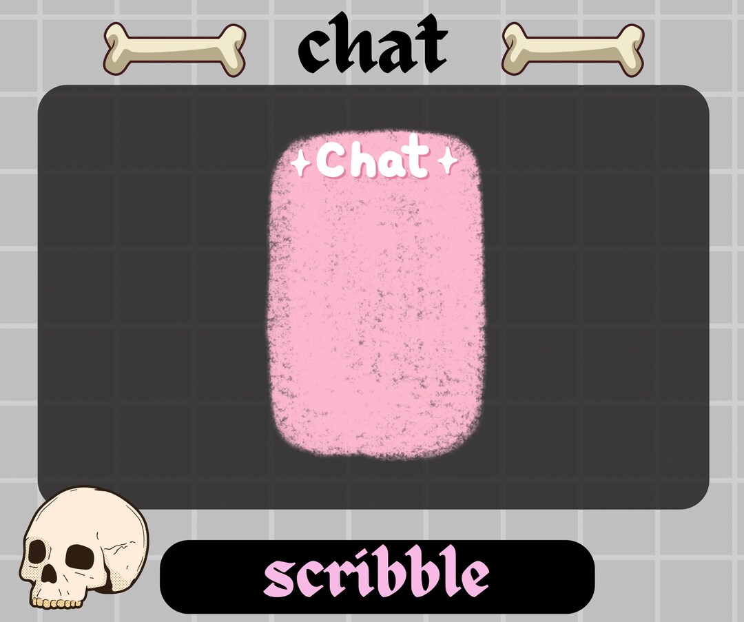 Lofi Chalk Scribble Chat Box for Twitch and Youtube Streaming Chat Pink Cute Chatbox Overlay - Etsy