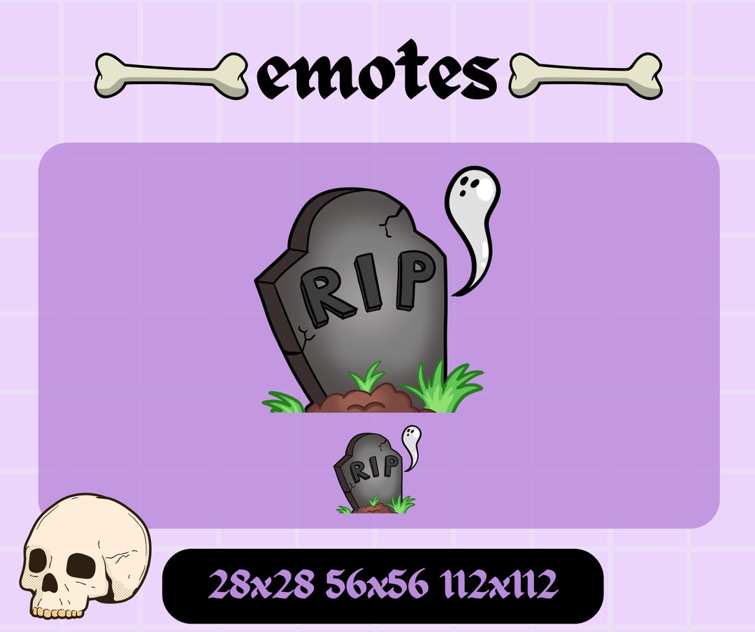RIP Graveyard Emote for Twitch Emote Streaming Youtube Discord Lost ...