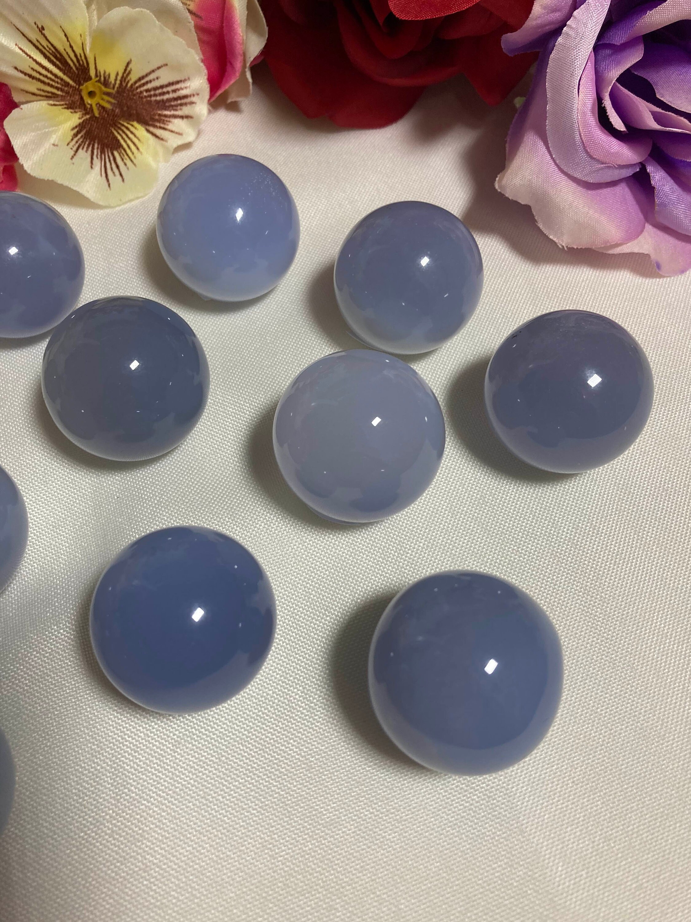 Blue Chalcedony Mini Sphere | Chalcedony Sphere | Crystal Spheres ...