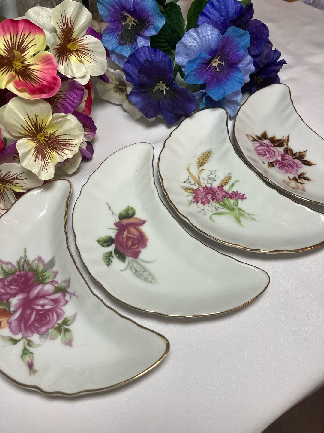 Antique Moon Dishes | Vintage Moon Dish | Flower Dish | Flower Moon ...