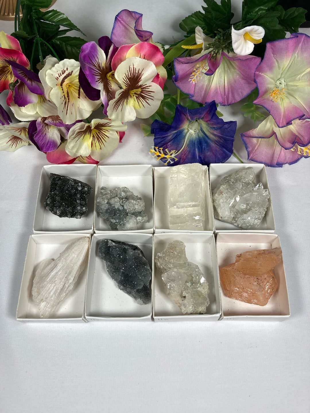 11 and 12 Dollar Zeolite Clusters | Apophyllite | Calcite | Stilbite ...