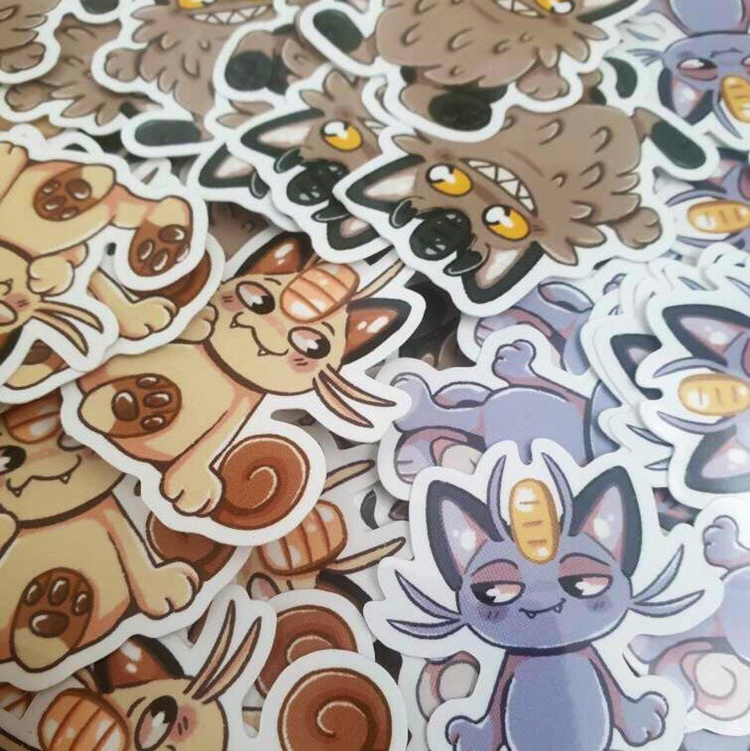 Meowth Sticker Pack - Etsy