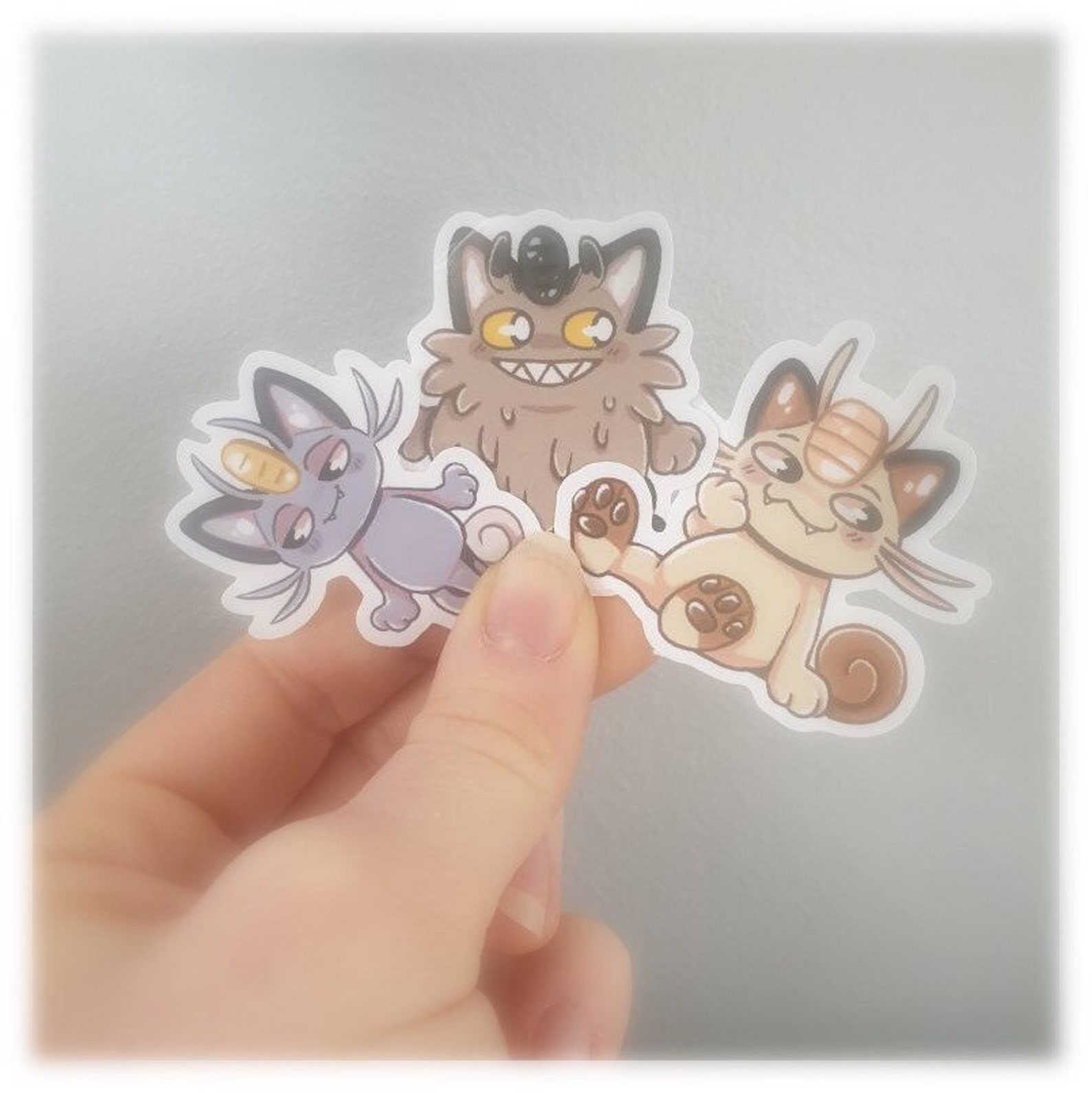 Meowth Sticker Pack - Etsy