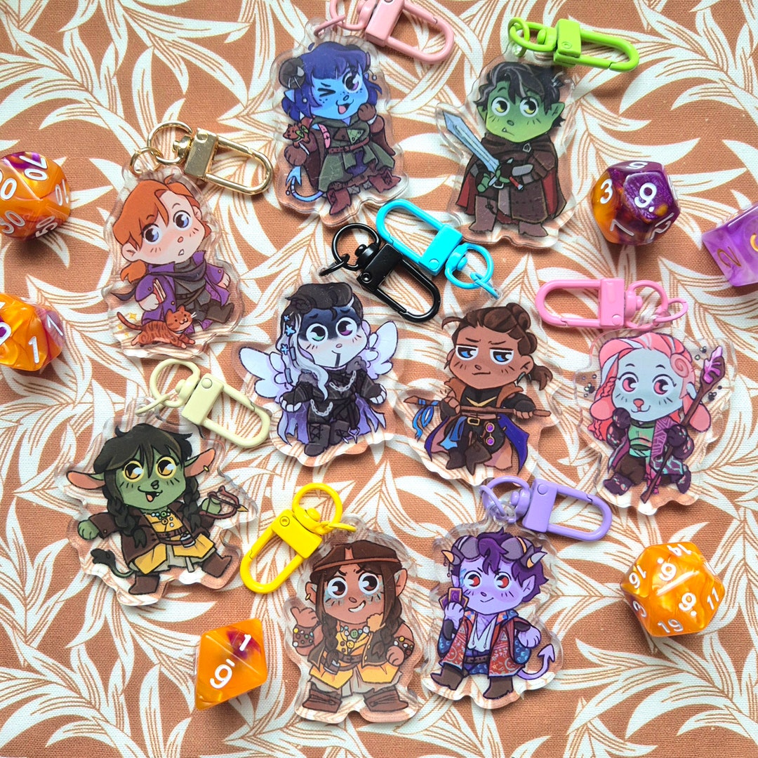 Critrole Mighty Nein Keychain Charms DND Podcast - Etsy