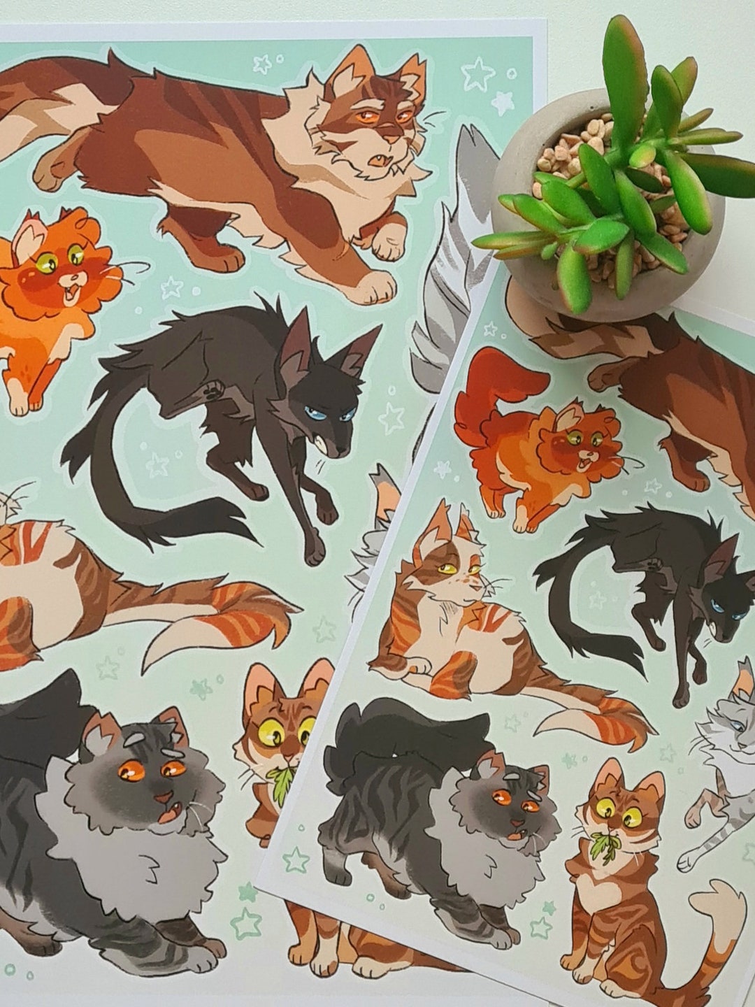 Warriors Cute Cat Art Print - the New Prophecy - Etsy