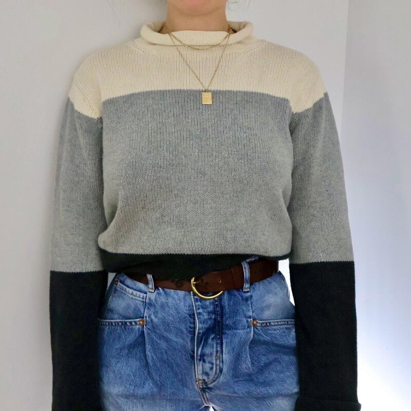 Colorblock Sweater - Etsy