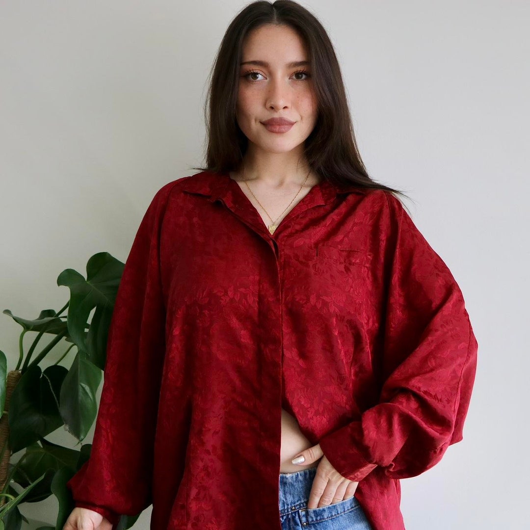 Vintage Whimsigoth Red Bat Wing Blouse - Etsy