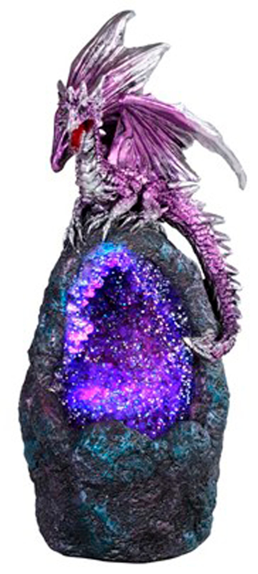 Dragon With LED Purple Crystal Stone 6 3/4" High - Etsy